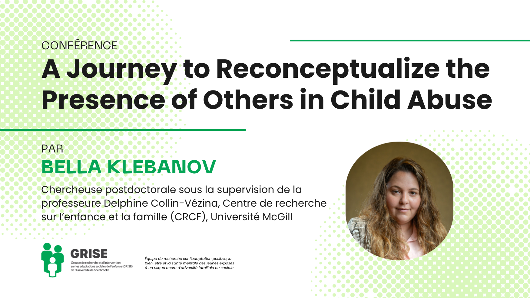 Bella Klebanov, conférencière invitée le 2 avril 2026 : A Journey to ...